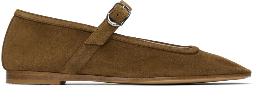 Le Monde Beryl Tan Suede Mary Jane Ballerina Flats Le Monde Beryl