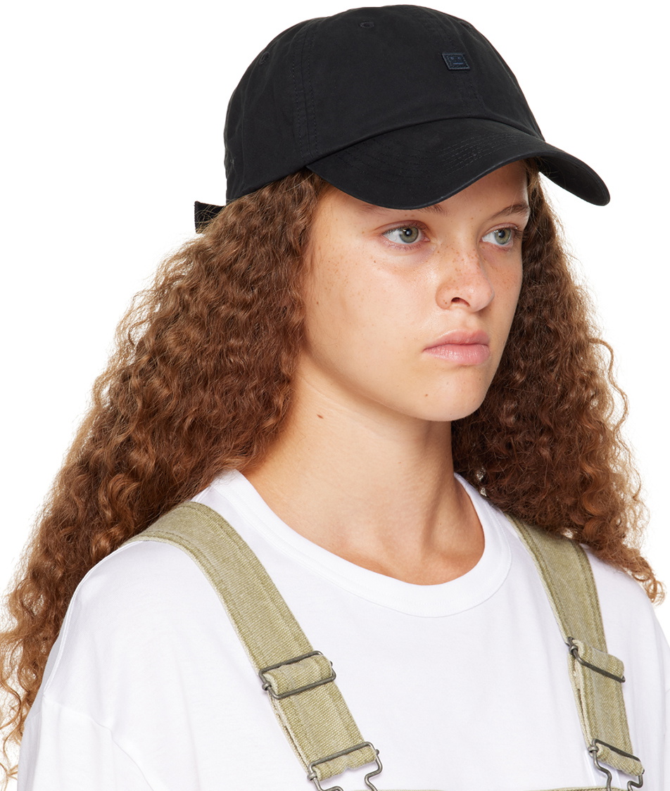 Acne Studios Black Micro Patch Cap Acne Studios