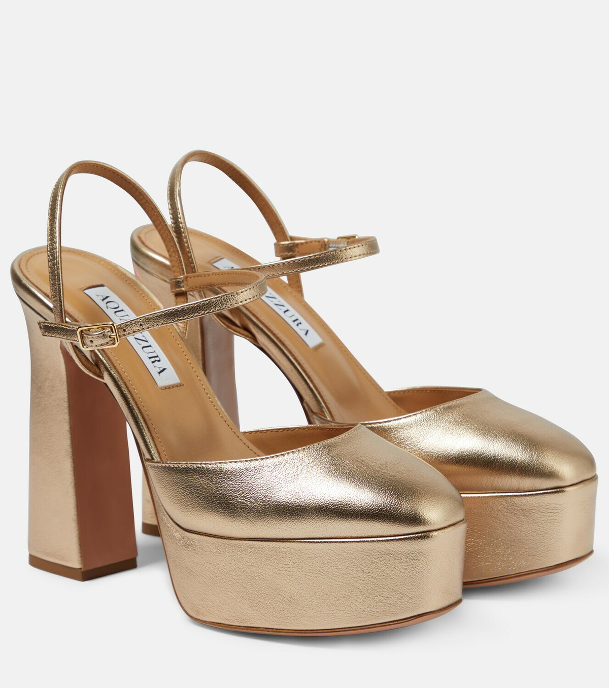 Aquazzura Groove Plateau 120 leather platform pumps Aquazzura