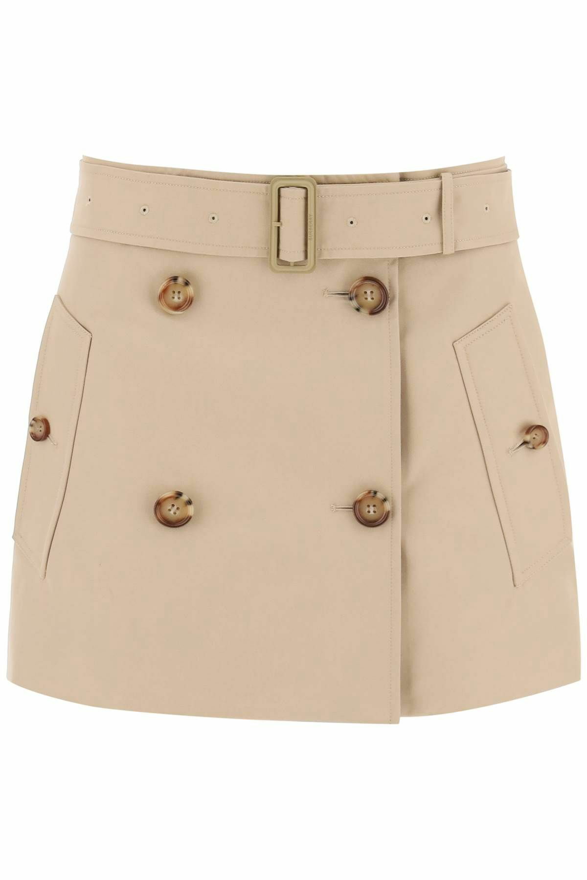 BURBERRY gabardine mini trench skirt Beige Burberry