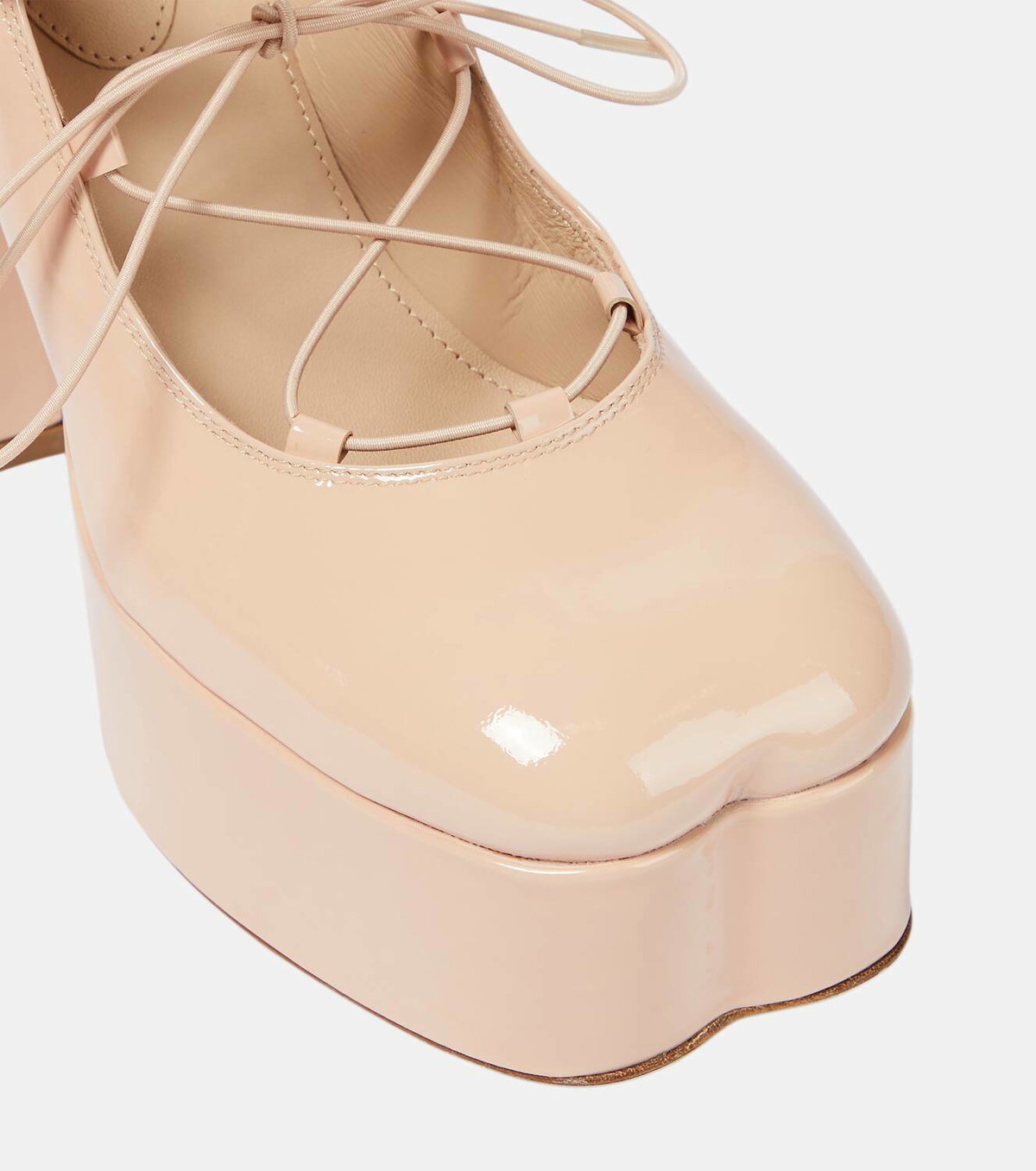 Simone Rocha Patent leather lace-up platform pumps Simone Rocha