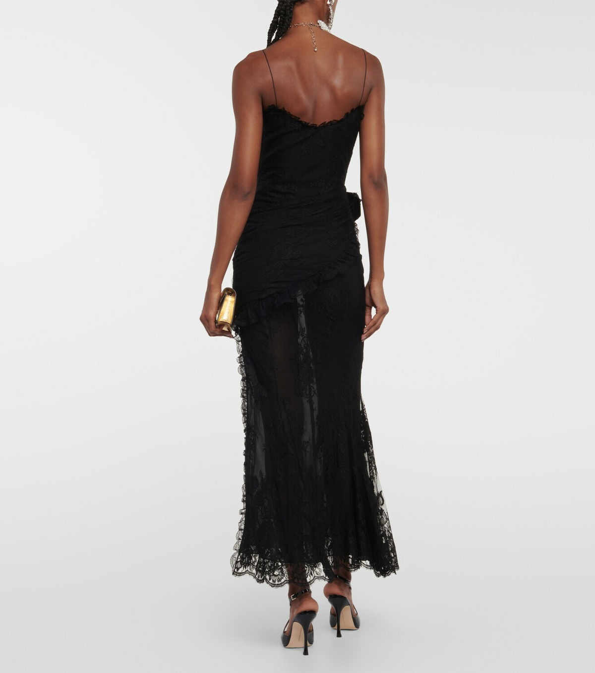 Alessandra Rich Floral-appliqué lace maxi dress Alessandra Rich