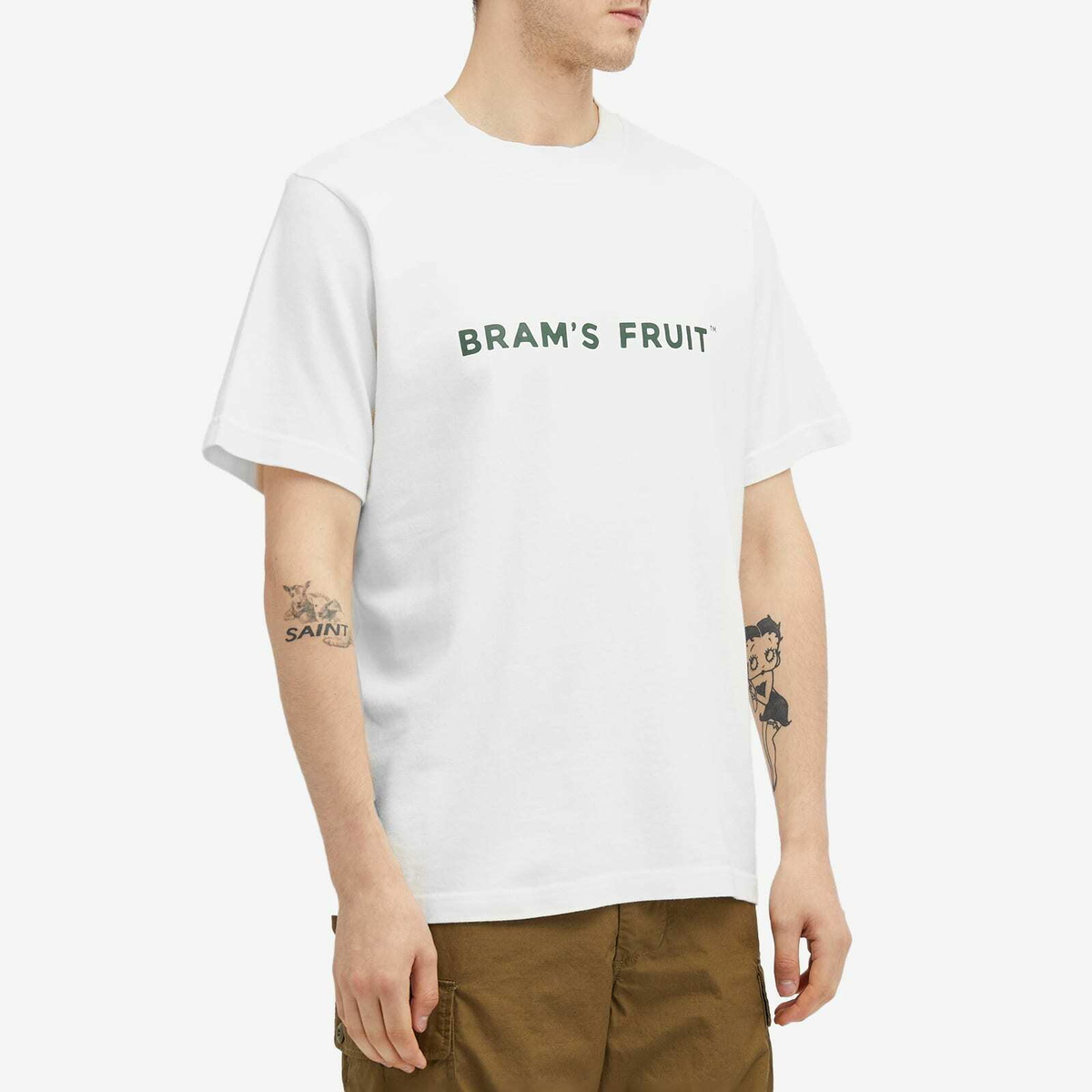Bram's Fruit Men's Logo T-Shirt in White Bram's Fruit