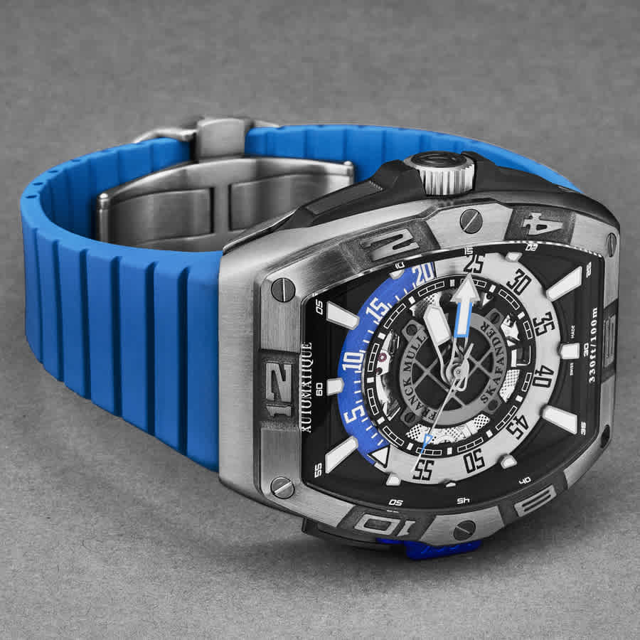 Franck Muller SkaFander Automatic Black Dial Mens Watch 46SCSKFBLKBLU ...