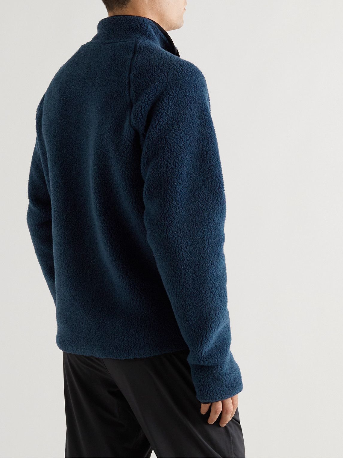 DISTRICT VISION - Greg Shell-Trimmed Fleece Jacket - Blue District Vision