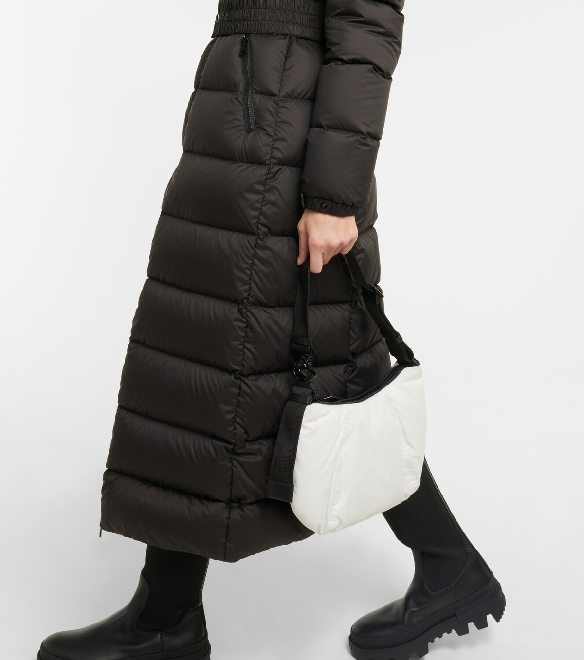 Moncler - Fudson faux fur-trimmed down coat Moncler
