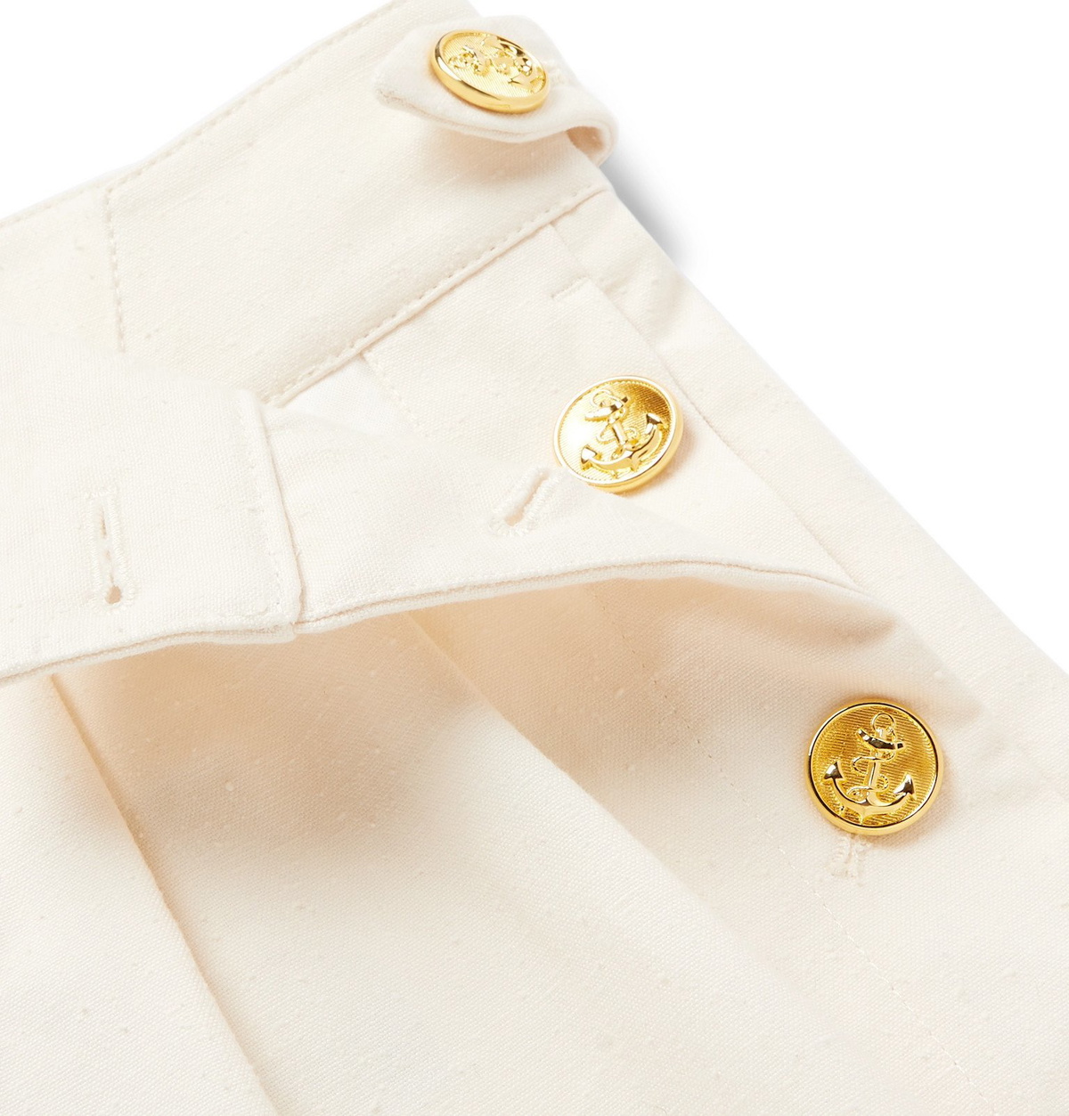 Gucci - Plaster Pleated Slub-Cotton Trousers - White Gucci