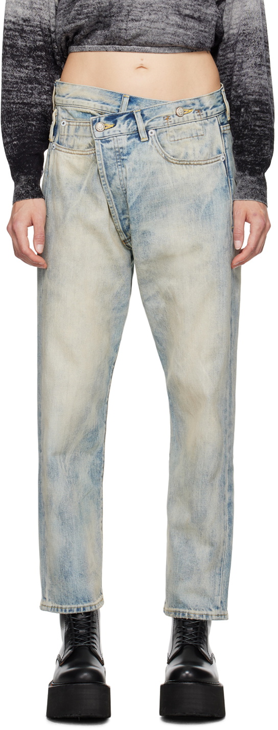 R13 Blue Crossover Jeans R13