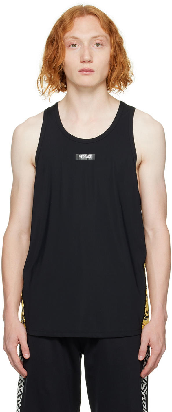 Versace Underwear Black Barocco Tank Top Versace Underwear