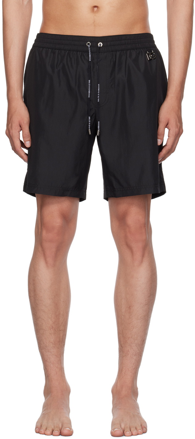 Dolce & Gabbana Black DG Hardware Swim Shorts Dolce & Gabbana