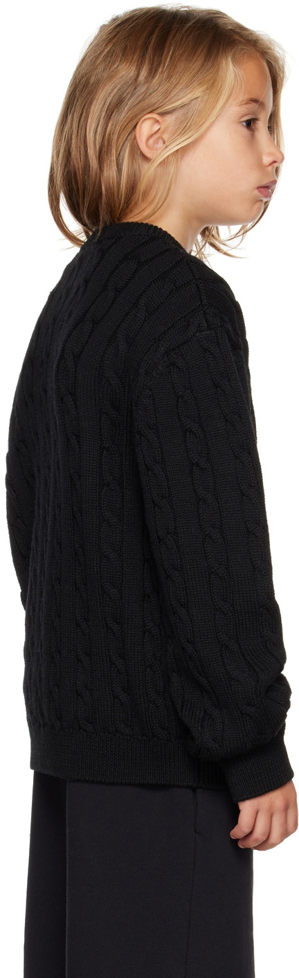 Off-White Kids Black Off Script Sweater Off-White