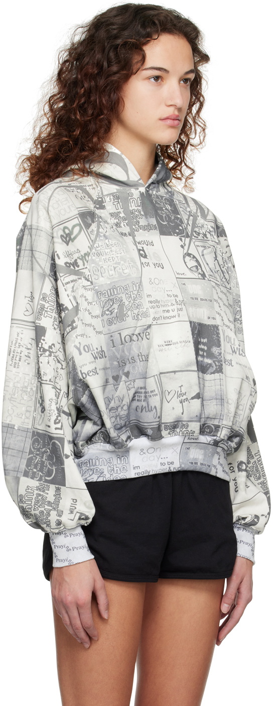 Praying SSENSE Exclusive Gray Comic Hoodie Praying