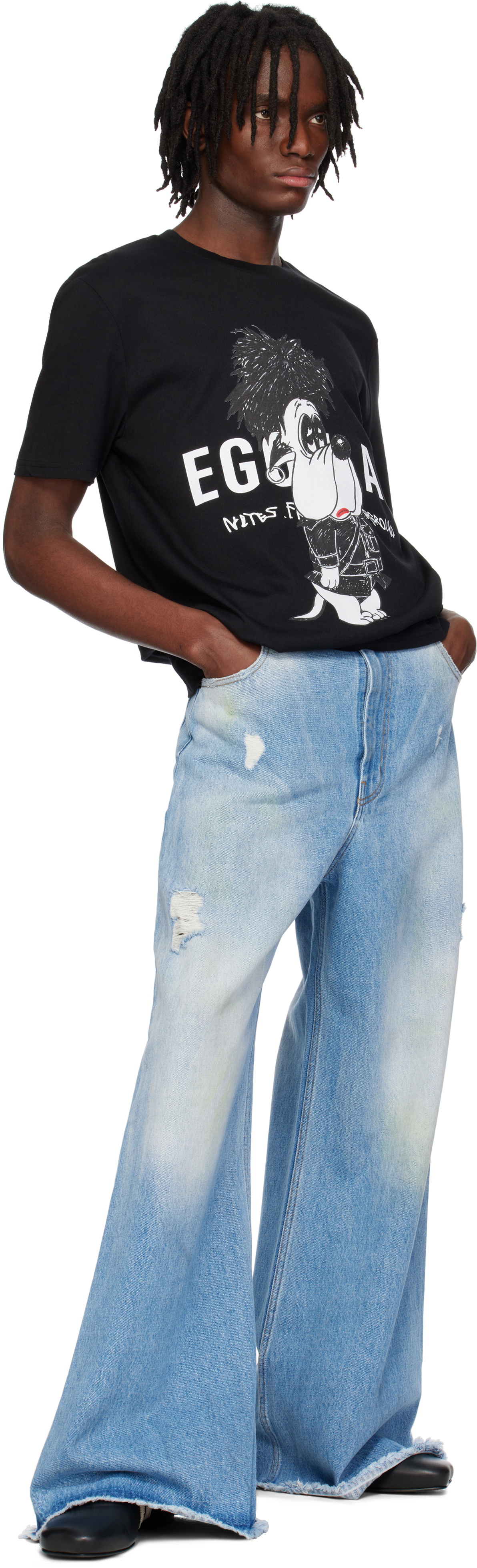EGONlab SSENSE Exclusive Blue Baggy Jeans EGONlab