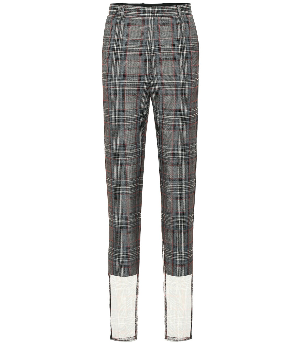 Y/Project - Checked wool-blend high-rise pants Y/Project