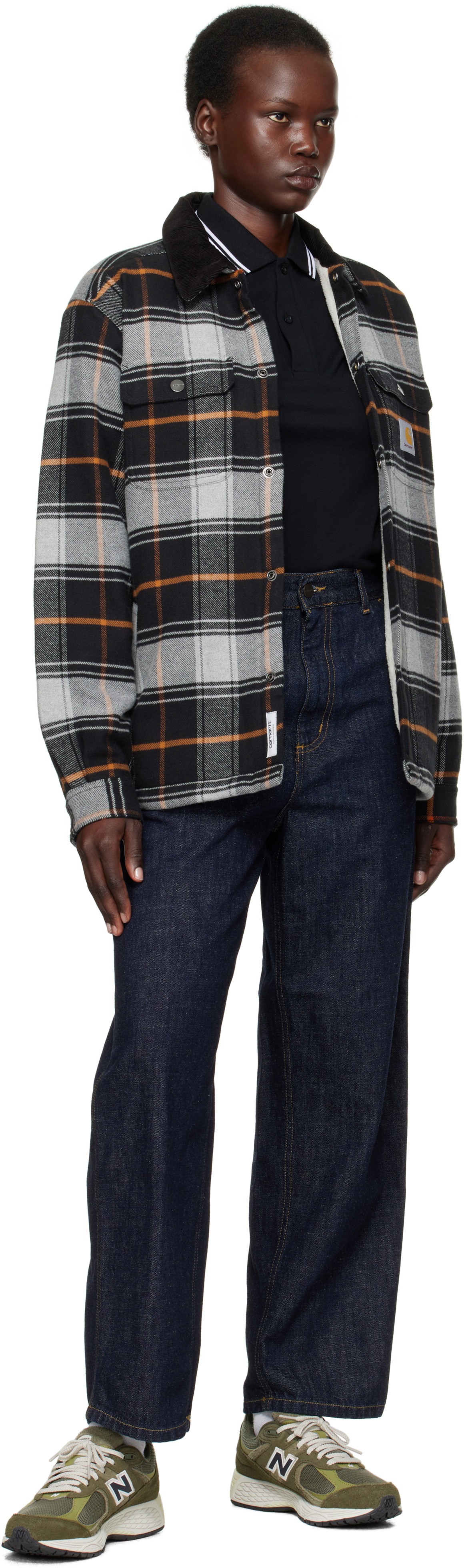 Carhartt Work In Progress Gray & Black Baris Shirt Jacket Carhartt WIP