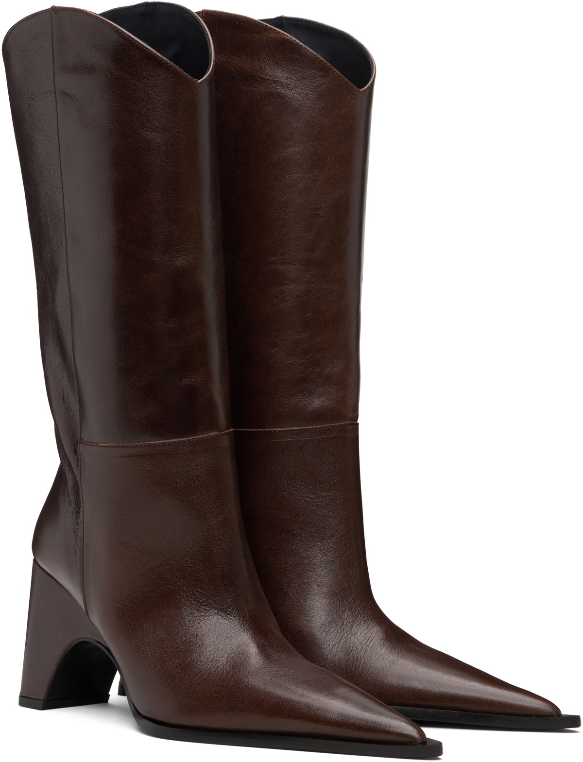 Coperni Brown Bridge Cowboy Tall Boots Coperni