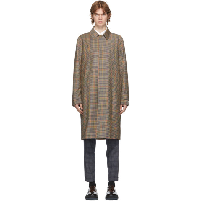 Paul Smith Beige Check Wool Coat Paul Smith