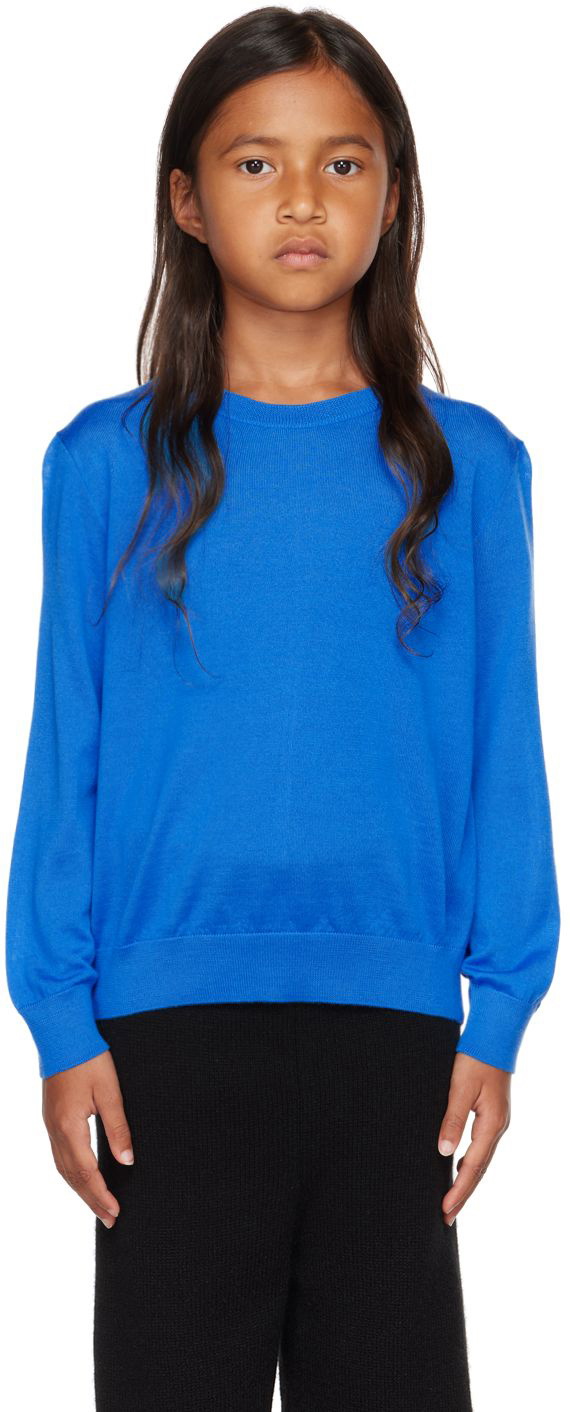 The Row Kids Blue Dewey Sweater The Row