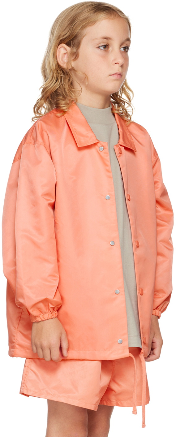Essentials Kids Pink '1977' Coaches Jacket Essentials