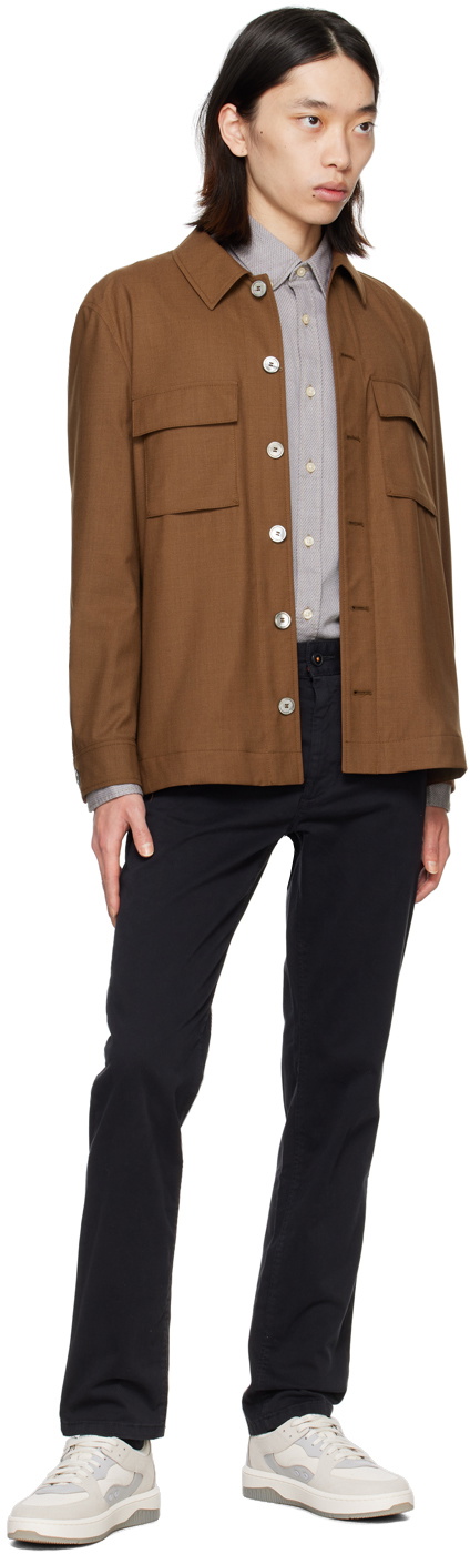 BOSS Brown Relaxed-Fit Jacket BOSS