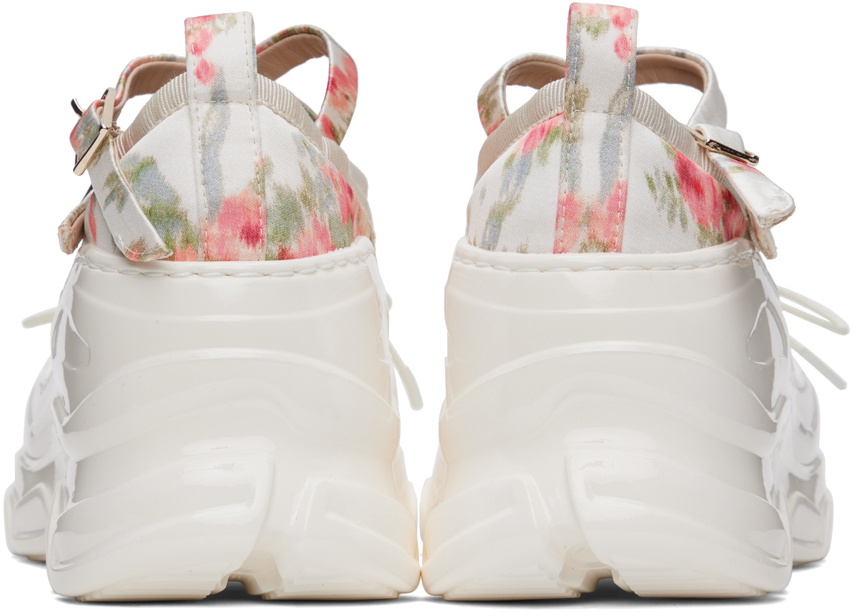 Simone Rocha White Criss-Cross Trek Ballerina Flats Simone Rocha