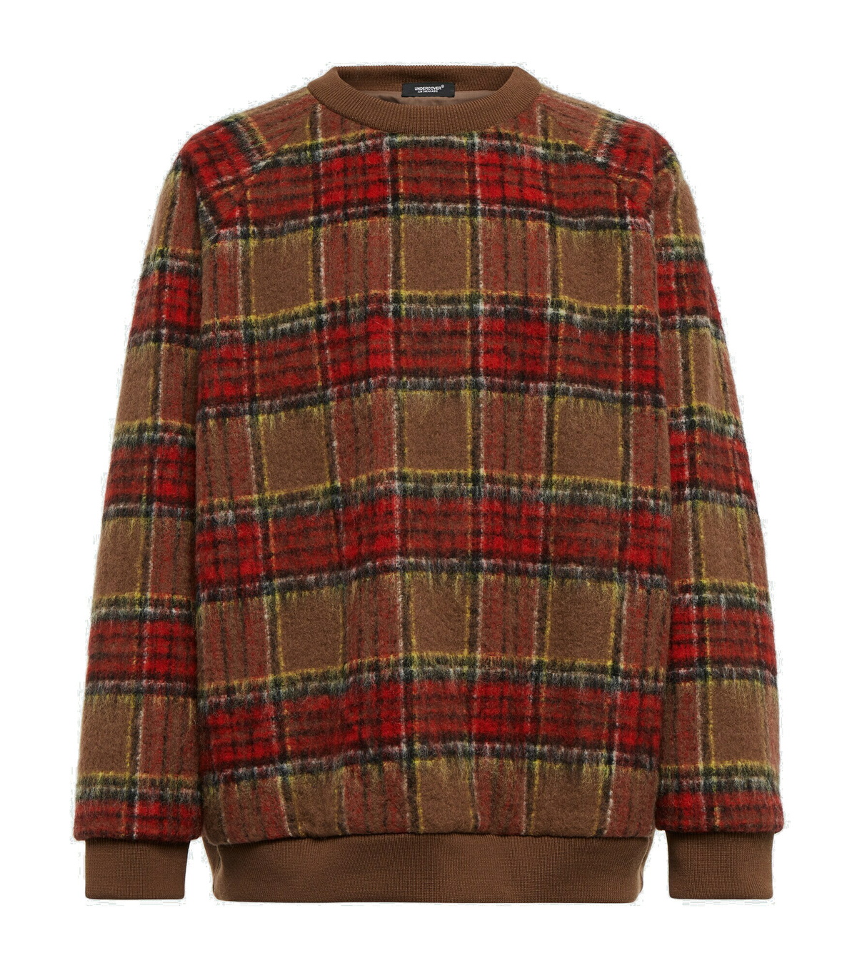 Undercover - Checked wool-blend flannel sweater Undercover