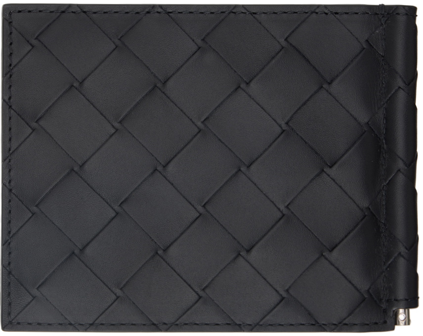 Bottega Veneta Black Bill Clip Wallet Bottega Veneta