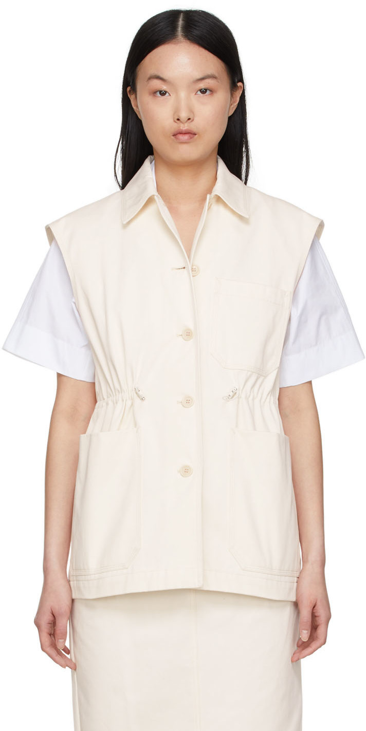 Sportmax Off-White Cotton Vest Sportmax