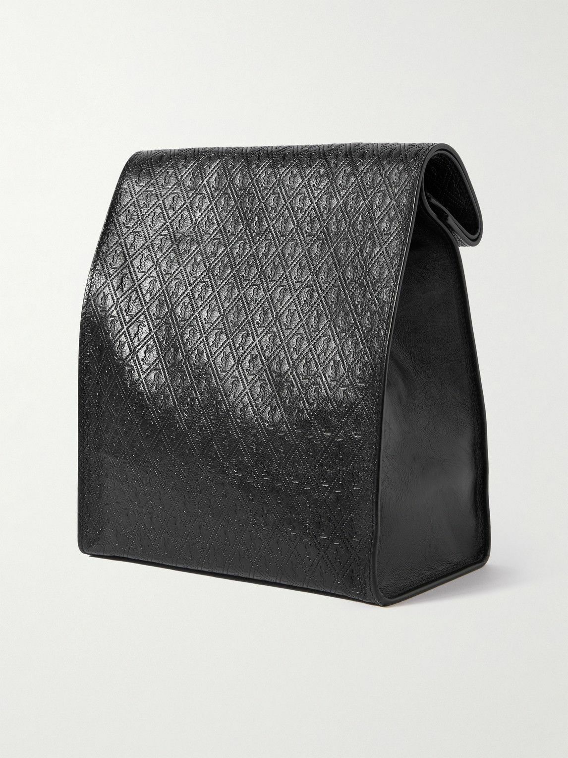 SAINT LAURENT - Deli Embossed Leather Bag - Black Saint Laurent