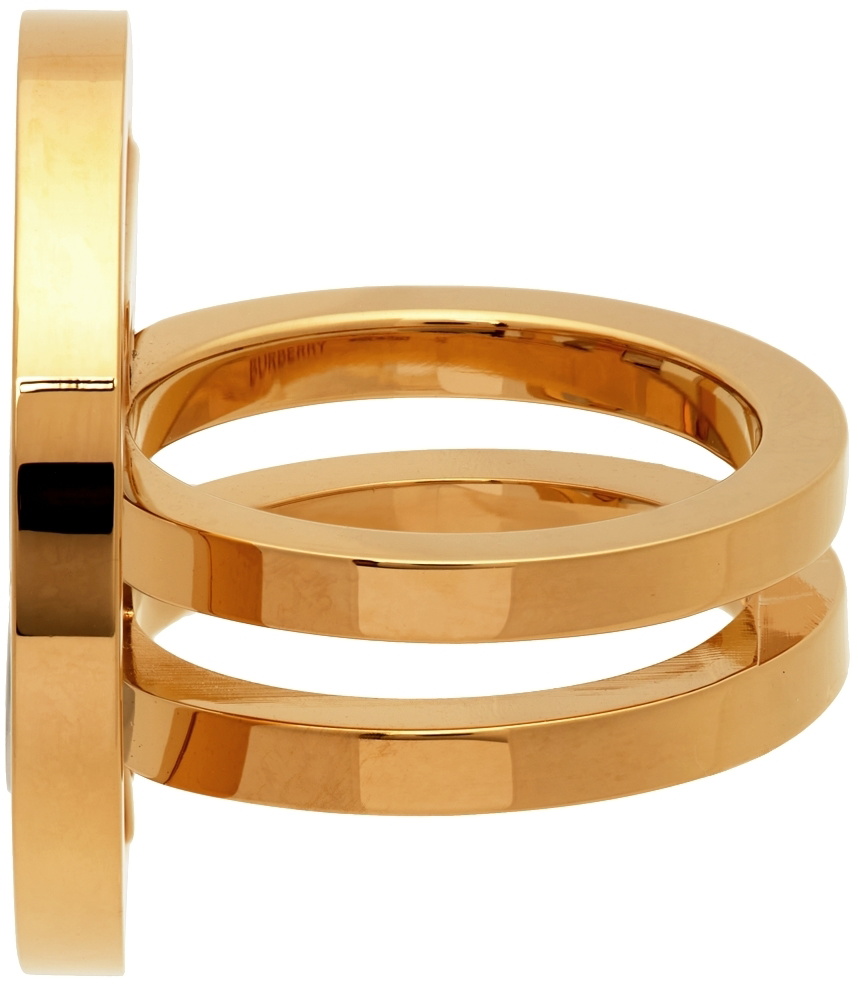 Burberry Gold Circle TB Signet Ring Burberry