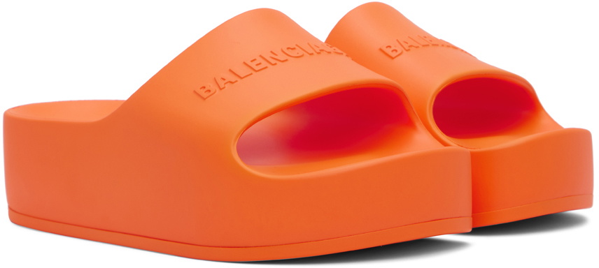 Balenciaga Orange Chunky Slides Balenciaga