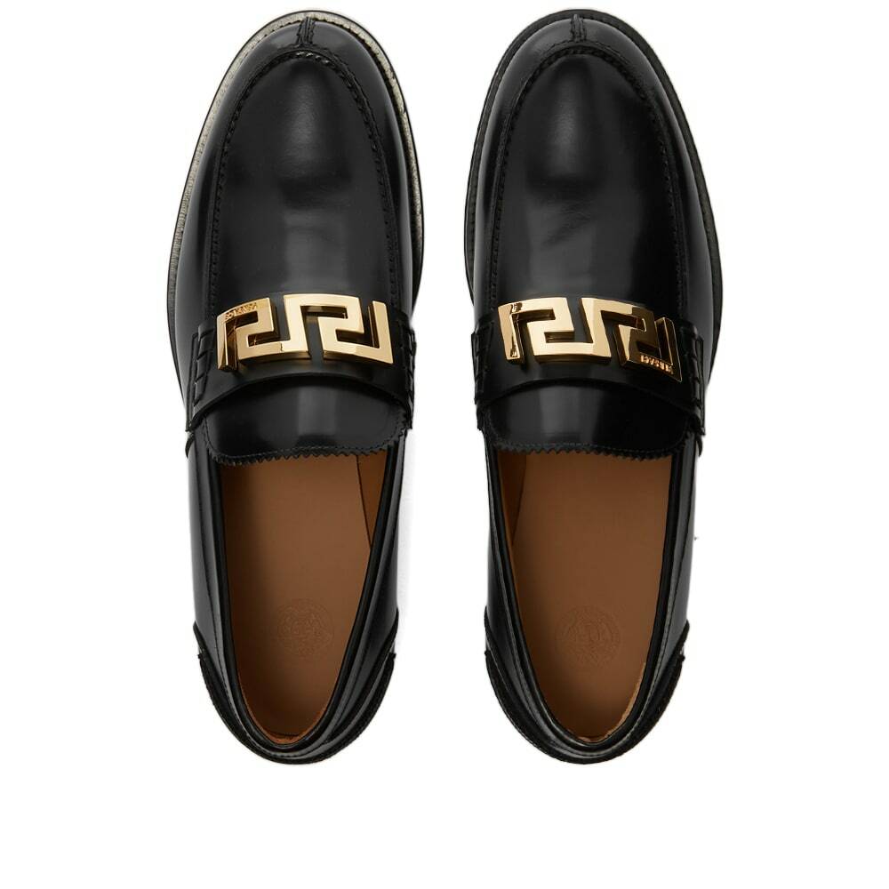 Versace Men's Greek Loafer in Black/Gold Versace