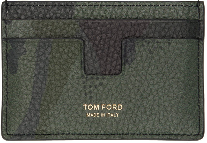 TOM FORD Khaki T Line Card Holder TOM FORD
