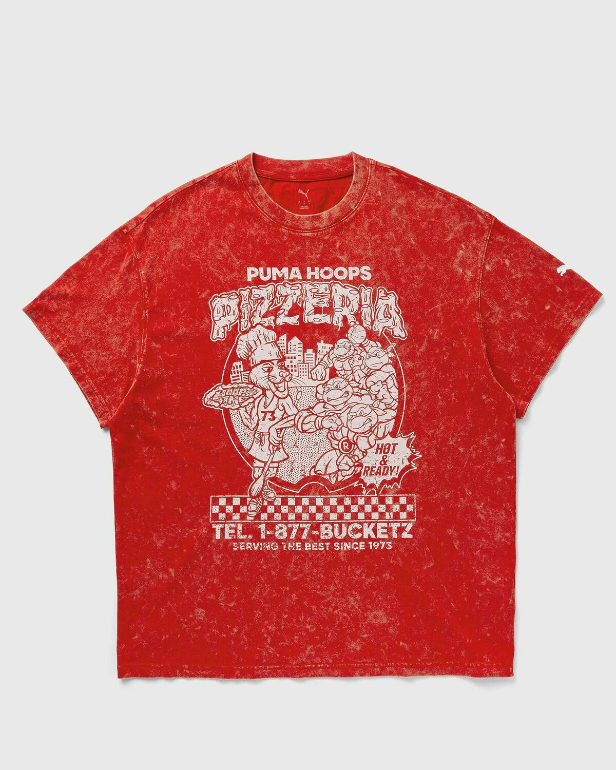 Puma Hoops x TMNT Tee I Red Mens Shortsleefe Puma