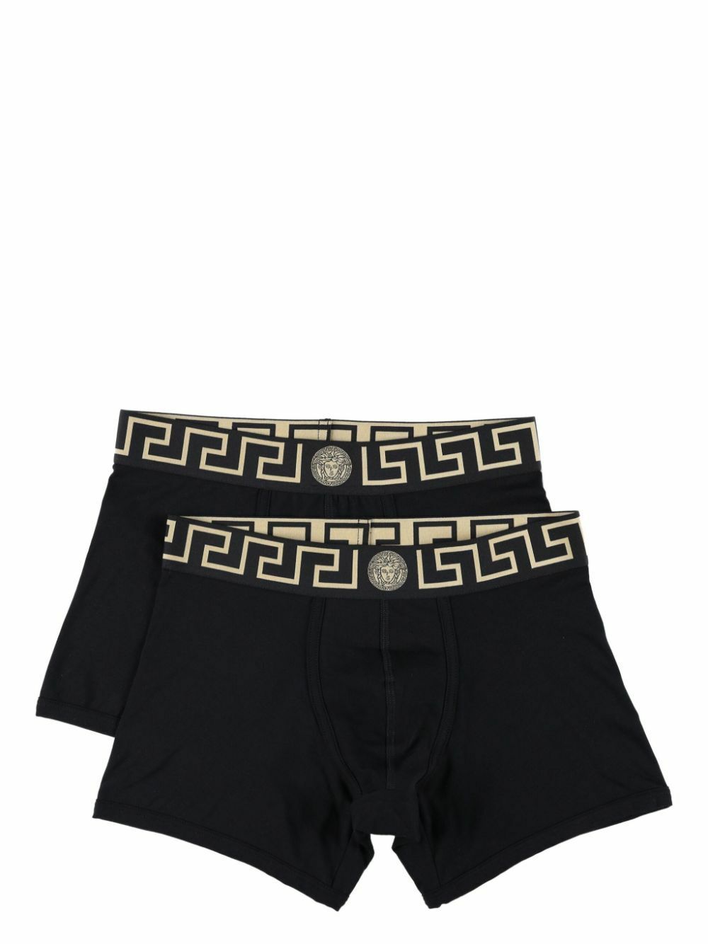 Versace Greca Border Long Boxers (pack Of Two) Versace