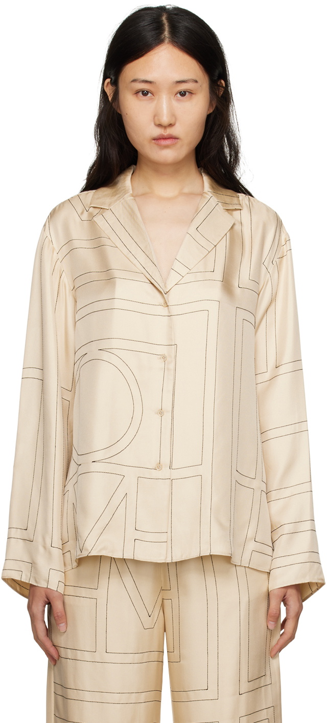 TOTEME Off-White Monogram PJ Shirt Toteme