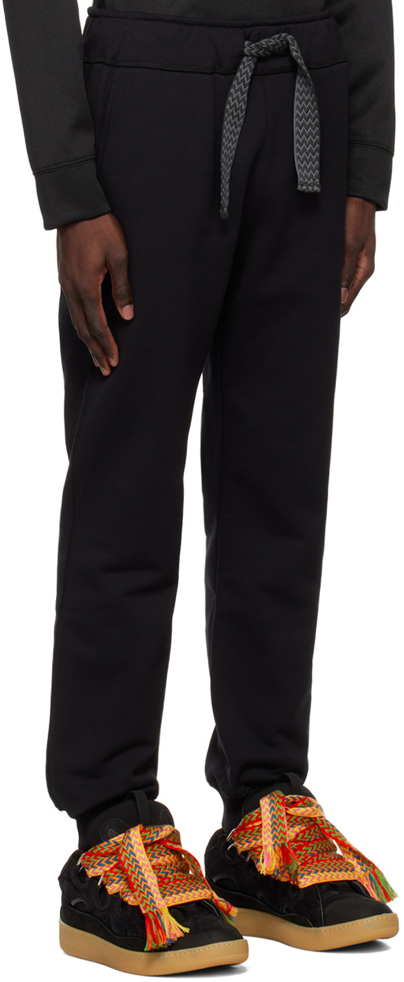 Lanvin Black Curb Lace Sweatpants Lanvin