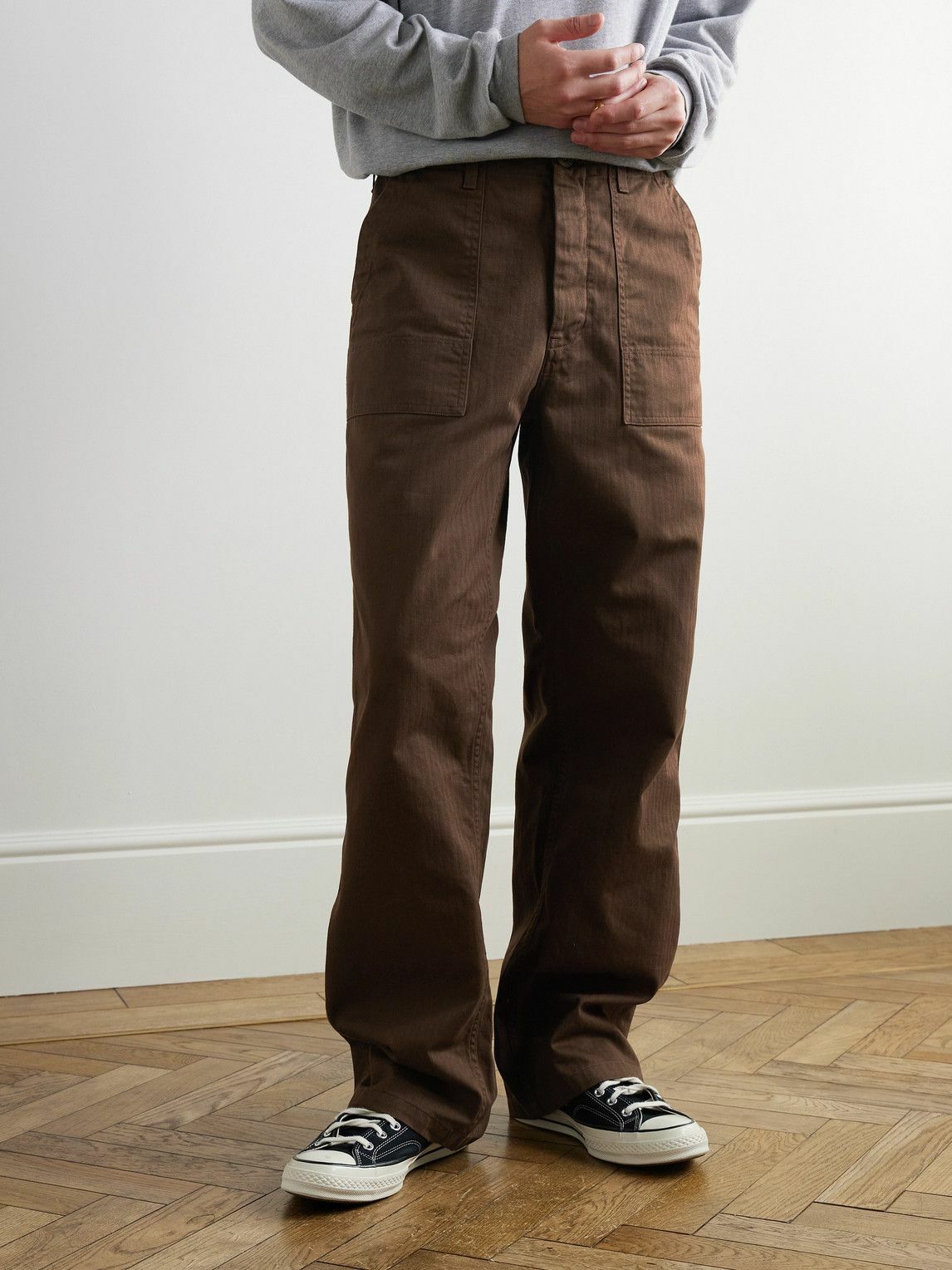 Nudie Jeans - Tuff Tony Straight-Leg Organic Cotton-Twill Trousers ...