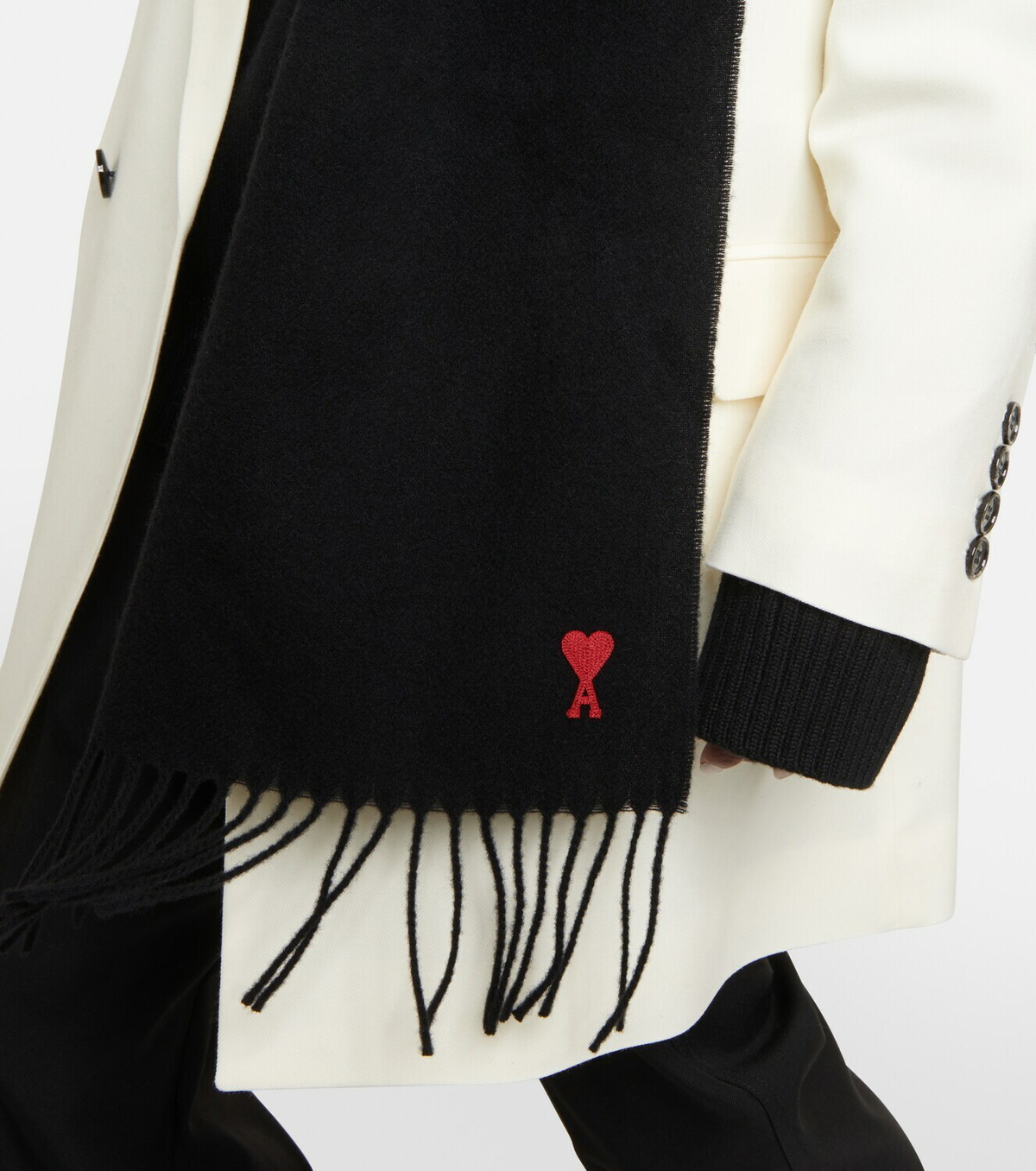 Ami Paris Ami de Cœur wool scarf AMI