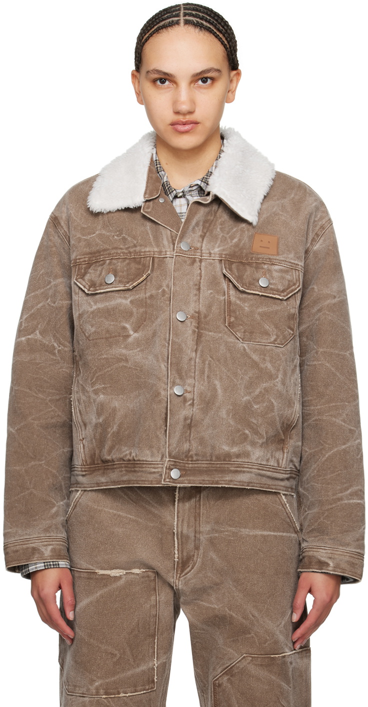 Acne Studios Brown Padded Jacket Acne Studios