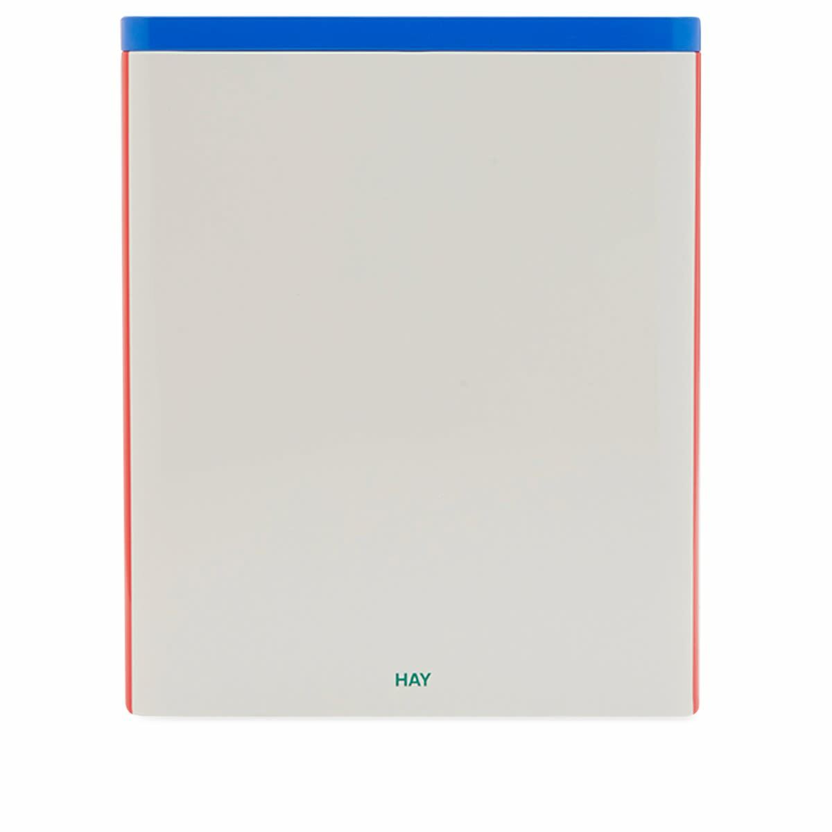 HAY Tin Container - X-Large in Off-White/Blue/Red HAY