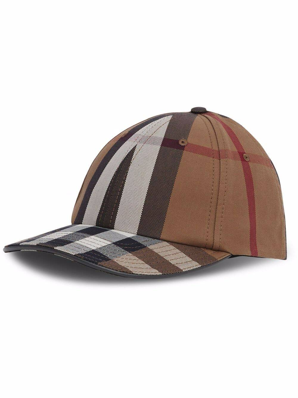 BURBERRY - Checked Cotton Baseball Cap Burberry