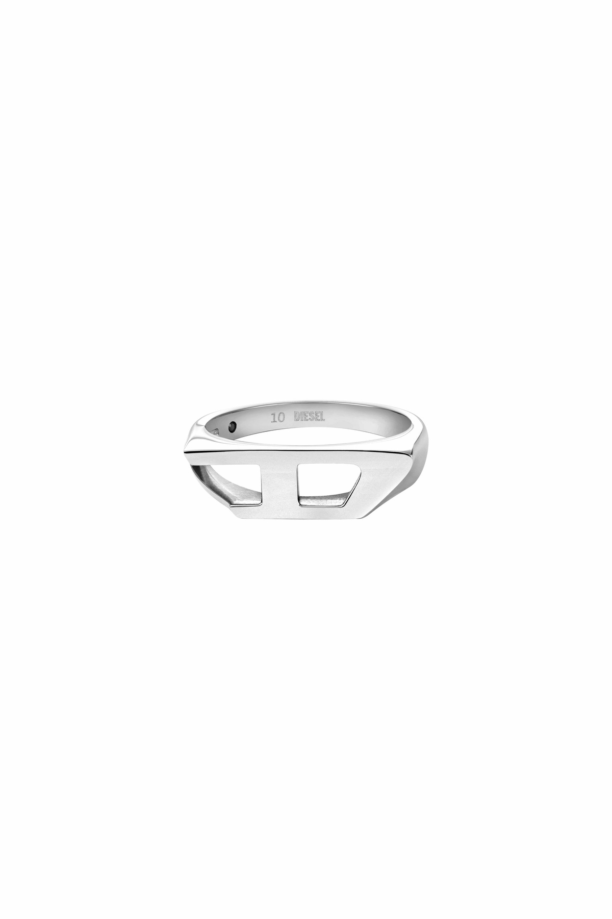 Diesel Stainless steel signet ring - Rings - Unisex - Silver Diesel