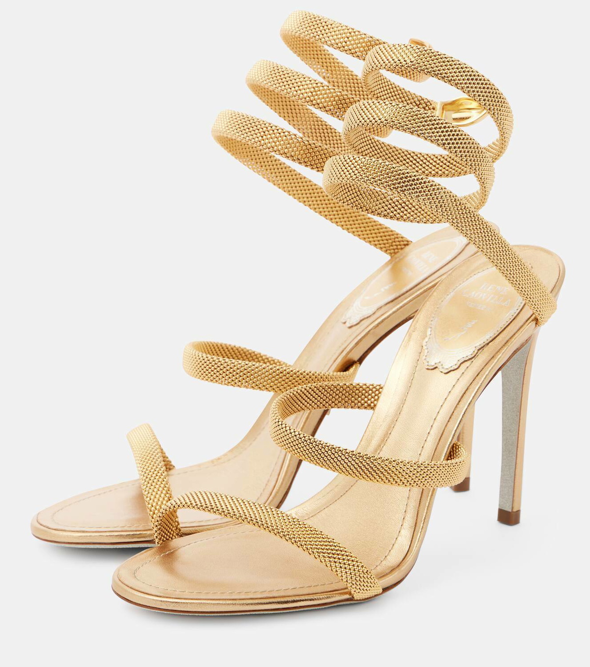 Rene Caovilla Juniper 105 metallic leather sandals Rene Caovilla