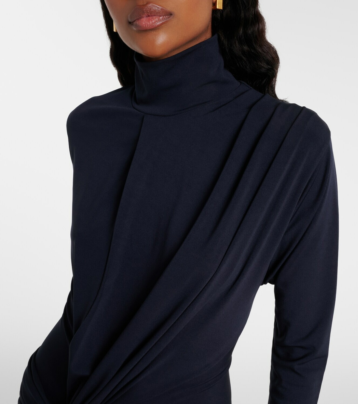 Victoria Beckham Gathered jersey midi dress Victoria Beckham