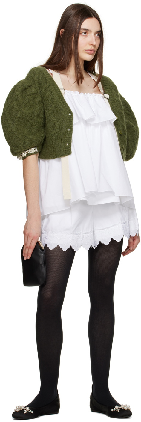 Simone Rocha White Ruffle Tank Top Simone Rocha