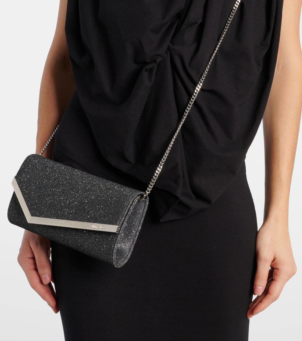Jimmy Choo Emmie metallic clutch Jimmy Choo