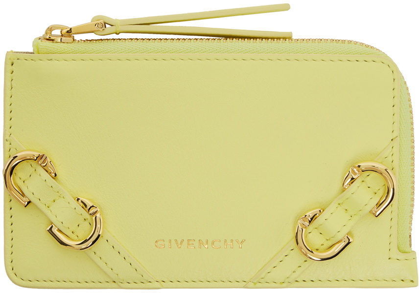 Givenchy Yellow Voyou Card Holder Givenchy