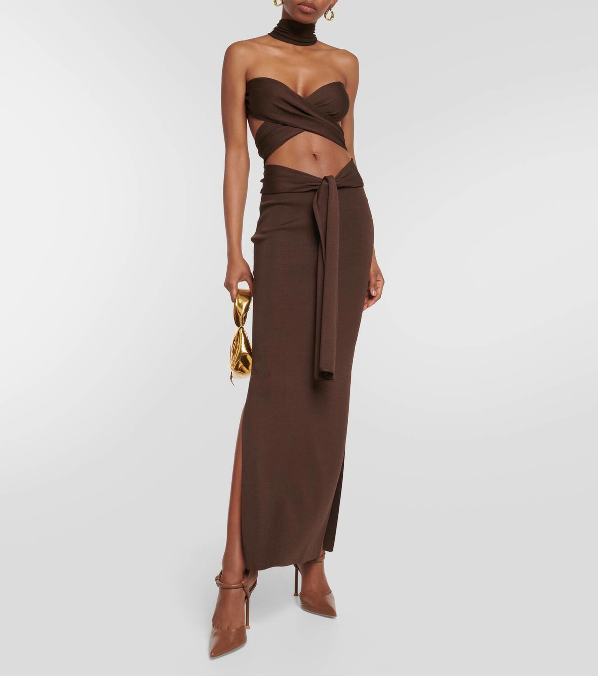 Aya Muse Sinu cutout halterneck maxi dress Aya Muse