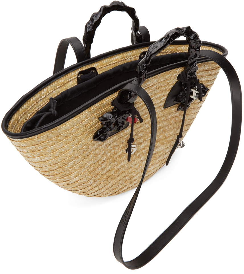 Ottolinger Beige & Black Henri Basket Tote Ottolinger
